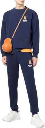 Moschino SweaT-shirt &agrave; col rond - Homme - Sweatshirts et sweats &agrave; capuche - Bleu - Taille: XL