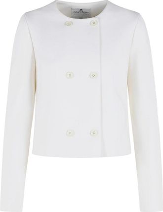 Courr&egrave;ges Rundhalspullover - Wei&szlig;