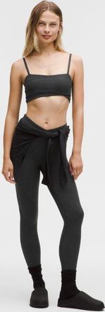 lululemon Softy Suedey Cross-Waist Leggings 25 f&uuml;r Frauen - Gr&ouml;&szlig;e 10 in Black