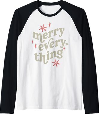 Trendy Apparel Merry Evreything JingleBells Mistletoe Carols Raglan