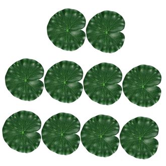 BESPORTBLE K&uuml;nstliche Schwimmbl&auml;tter 10 St&uuml;ck Lotusbl&auml;tter 17cm f&uuml;r Teichdekoration und Hausschmuck Drau&szlig;en und Fische