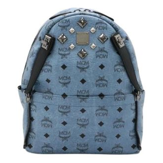 MCM Pre-owned Visetos Coated Canvas Backpack - - Pre-owned - Damen - Blau - ONE SIZE
