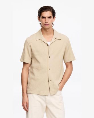 Arket Jerseyhemd Mit Waffelmuster -Beige