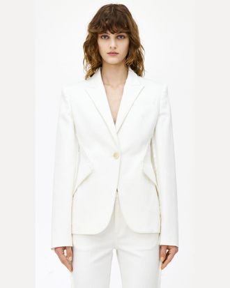 Alexander McQueen Einreihige Jeansjacke - Item 830574QZAON9000