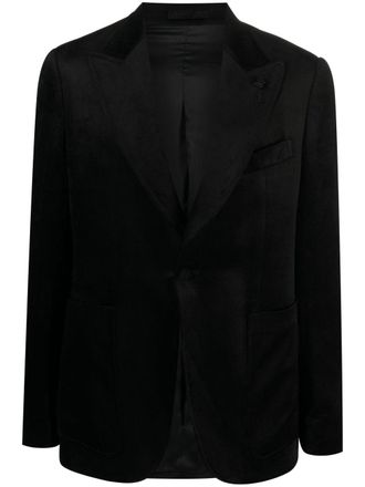 Lardini blazer boutonné à détail de broche - Noir