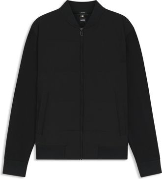 BOSS Herren H-Skiles 100 Sweatjacke aus Baumwoll-Mix mit Reißverschluss und gepolsterter Vorderseite Schwarz001 XXXL