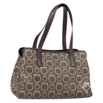 Ferragamo Pre-owned Leder-Umh&auml;ngetasche - - Pre-owned - Damen - Braun - ONE SIZE