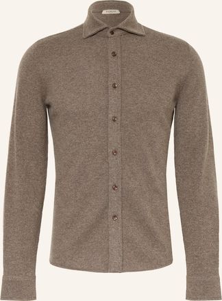 Fioroni Cashmere Fioroni Strickhemd Comfort Fit Aus Cashmere beige