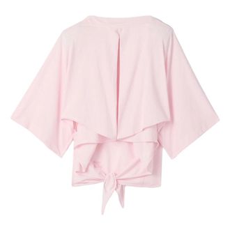 Jacquemus Jersey-T-Shirt mit Papier-Effekt - - Tops - Damen - Rosa - XS