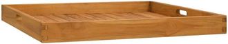 vidaXL Plateau de service 70x70 cm Bois de teck massif vidaXL