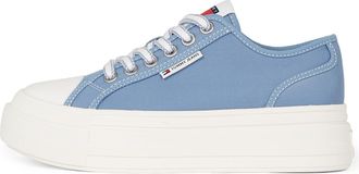 Tommy Jeans Damen Flatform Sneaker Foxing Low Top, Blau (Clear Water), 41