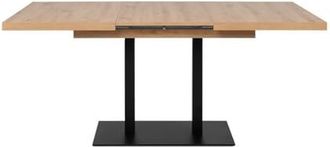 Calicosy Table a manger extensible QUADRATO - 8 a 12 personnes - M&eacute;lamin&eacute; chene et noir - L160-240 x H75 x P80 cm