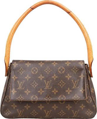 Louis Vuitton Crossbody Bags - Louis Vuitton Canvas Monogram Looping PM Handbag - Gr. unisize - in Braun - f&uuml;r Damen