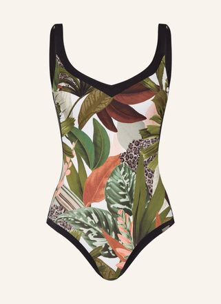 Charmline Charmline Shape-Badeanzug Floral Safari gruen