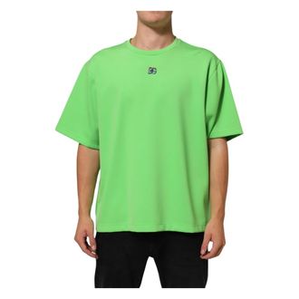 Dolce & Gabbana T-Shirt mit Rundhalsausschnitt und kurzen &Auml;rmeln - - Tops - Herren - Gr&uuml;n - 4XL