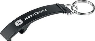 John Deere Porte-clés avec décapsuleur - Noir, avec logo, accessoire pratique pour les déplacements, Noir, taille unique