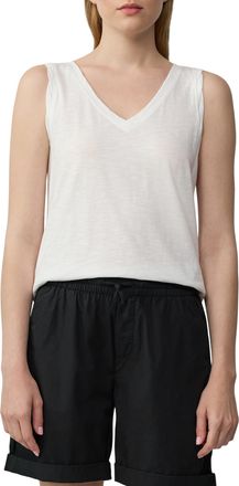 s.Oliver Top mit Flammgarnstruktur und V-Ausschnitt