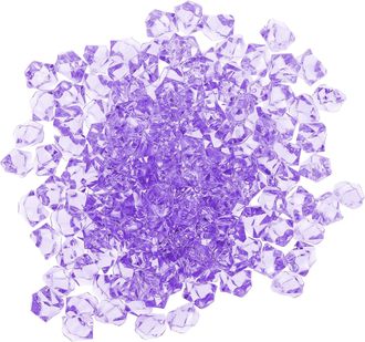 BESPORTBLE 500 St&uuml;ck Acryl Fake Ice Rocks Farbige Deko Kristallsteine Flieder f&uuml;r Vasenf&uuml;llung Wiederverwendbare K&uuml;nstliche Eisw&uuml;rfel Tischdeko Hochzeit Fotograf
