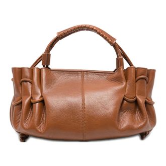 Hereu Femme, Sacs, Brun, Taille: ONE Size Sac bandouli&egrave;re Arta en cuir pliss&eacute;