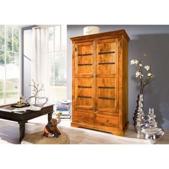 Massivmoebel24 Kleiderschrank Akazie 108x64x180 honig lackiert OXFORD 0509