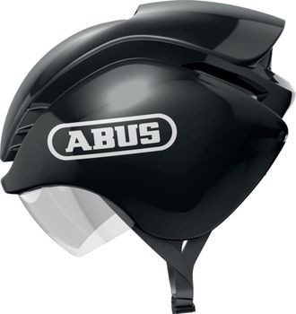 ABUS Fahrradhelm GameChanger Tri - für Triathleten und Rennradfahrer - Aerodynamik für Bestzeiten - für Damen und Herren - Schwarz, Größe S, S (51-55 cm)