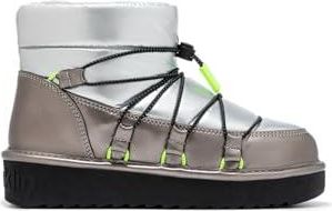 D.Franklin Bottes Femme Rembourrées Avec Doublure en Fourrure Nordic Grip Argent - Bottes pour Femme - Mode décontractée - Taille (41) - Modèle nordic