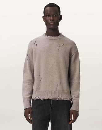 AllSaints Wolf - Pull ras de cou - Marron faon