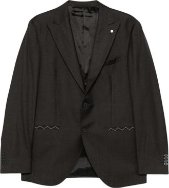 Luigi Bianchi Mantova Einknopf-Anzug - - Jackets - Herren - Braun - M