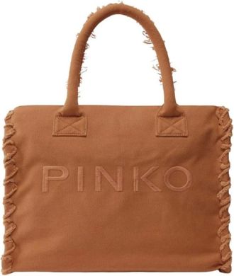 Pinko Pinko, Femme, Sacs, Beige, Taille: ONE Size Medium Beach Shopping Tote