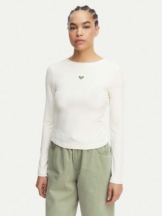 Roxy Longsleeve ERJKT04364 Wei&szlig; Slim Fit