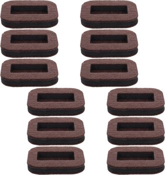 DOITOOL 12 rutschfeste Filzgleiter f&uuml;r Stuhlrollen Antirutsch M&ouml;belgleiter aus Filz 7,9 X 7,1 X 1,3cm Ger&auml;uschd&auml;mmend und Kratzschutz f&uuml;r Harte B&ouml;den Geeignet