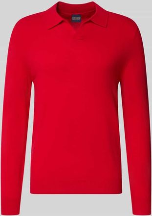 Christian Berg Strickpullover mit Polokragen und V-Ausschnitt