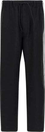 Yohji Yamamoto Pantalon duniforme sportif 3-Stripes - Homme - Pantalons - Noir - Taille: L