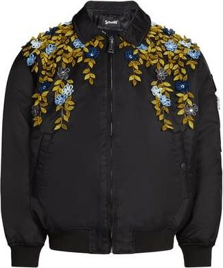 Benjamin Benmoyal Schott x Benmoyal - Bomber brod&eacute; &agrave; fleurs