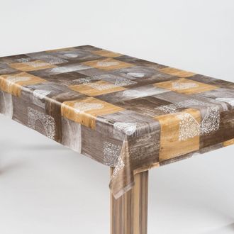 Laro Wachstuch-Tischdecke Abwaschbar Garten-Tischdecke Wachstischdecke PVC Plastik-Tischdecken Eckig Meterware Wasserabweisend Abwischbar, Muster:Holzliebe