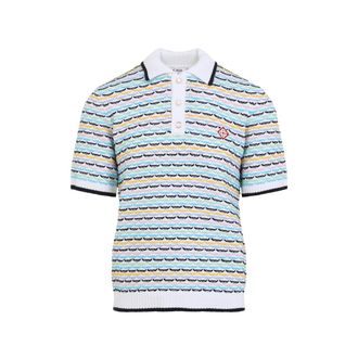 Casablanca Logo-patch Knit Polo Shirt