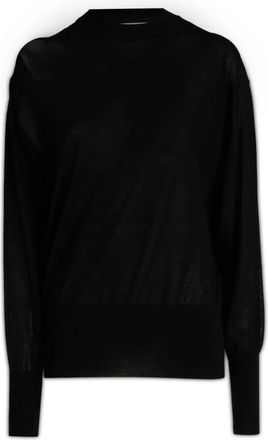 Stella McCartney Femme, Pulls, Noir, Taille: 40 FR Tricot &agrave; col rond