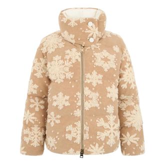 Herno Veste matelass&eacute;e en jacquard flocon de neige - Femme - Vestes - Beige - Taille: 38 FR