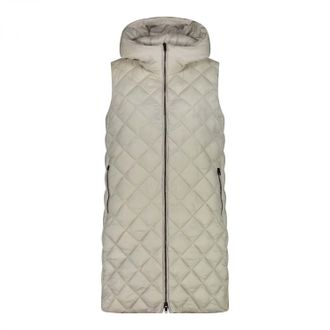 F.lli Campagnolo Damen Long Hooded Full Zip Nylon Weste, Bone, 46