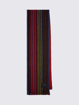 Paul Smith &Eacute;charpe en laine &agrave; rayures multicolores avec bord effrang&eacute;