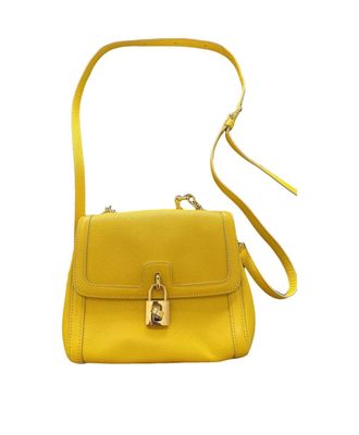 Dolce & Gabbana Yellow Leather Miss Bonita Bag Size S