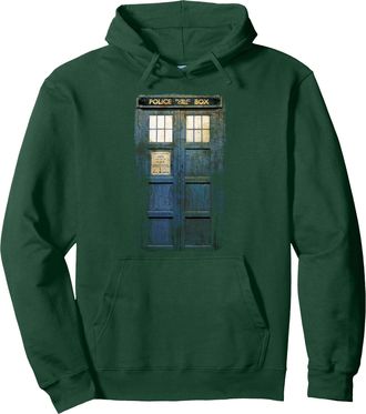 Doctor Who Cosplay Tardis Distressed TimeTraveller Sci-Fan Pullover Hoodie