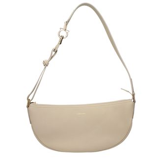 Ferragamo Femmes Hobo Smile Sac &agrave; Bandouli&egrave;re Cuir Gris/Pierre