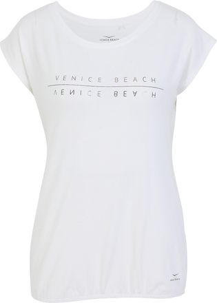 Venice Beach Sport-T-Shirt f&uuml;r Damen mit k&ouml;rperumspielender Schnittform und Rundhalsausschnitt Wonder XXL, Cloud White
