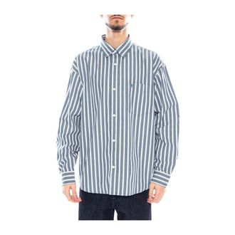 Carhartt Work in Progress Homme, Chemises, Bleu, Taille: XL L/S Malden Shirt - Malden Stripe