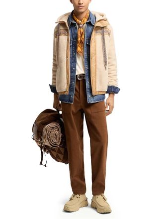 Moncler Geometric Trim Teddy Jacket