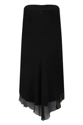 Victoria Beckham Womens Skirt, Flared Midi Cotton Black