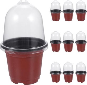 BESTONZON 10 Stück Pflanzentöpfe Mit Feuchtigkeitskuppeln - 6 3 Zoll Weicher Kunststoff-Gartentopf Mit Abflusslöchern - Kleine Pflanzgefäße Gärtnerei-Zubehör Fü