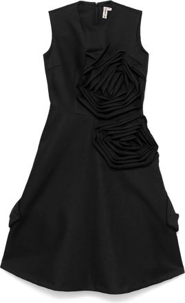 Comme Des Garçons Midirock mit Rosenapplikation - Schwarz