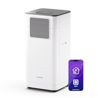 Klarstein Breeze Box 9K Climatiseur Mobile - 9000 BTU, Jusquà 32 m², Smart App & Commande Vocale, 3-en-1 Refroidissement, Déshumidification & Ventilateur, Silen